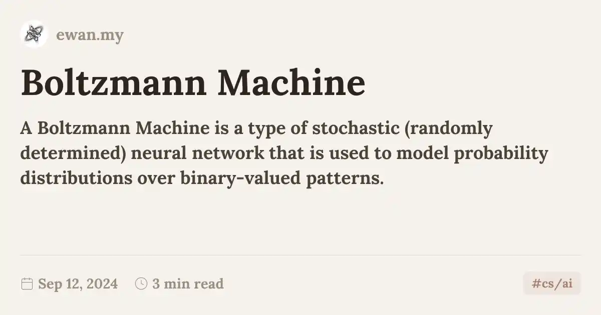 Boltzmann Machine