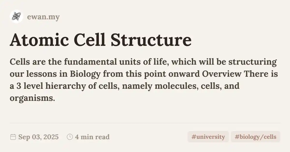 Atomic Cell Structure