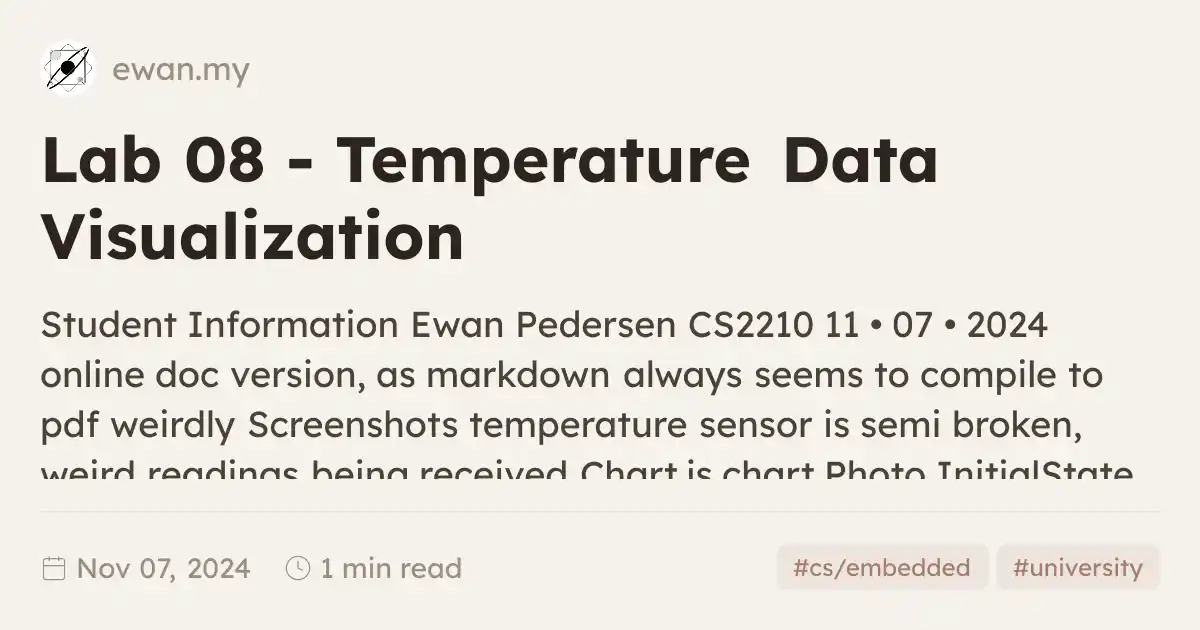 Lab 08 - Temperature Data Visualization