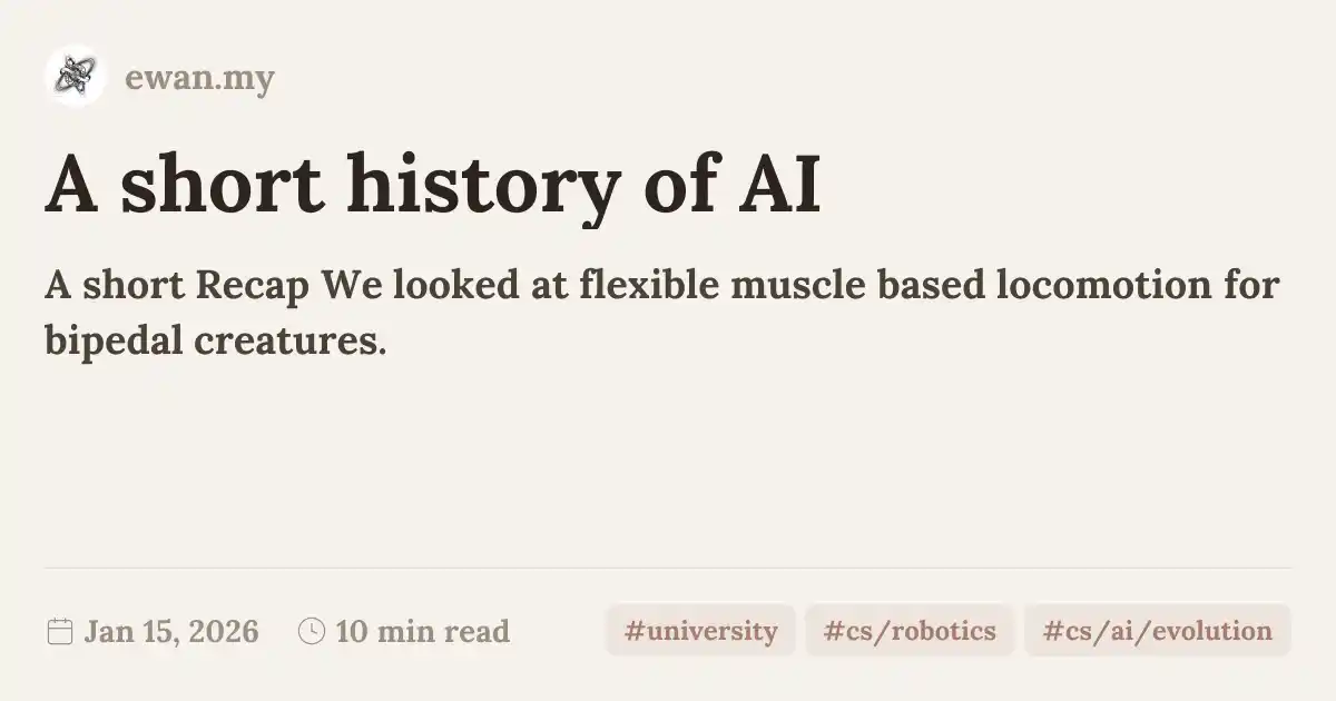 A short history of AI